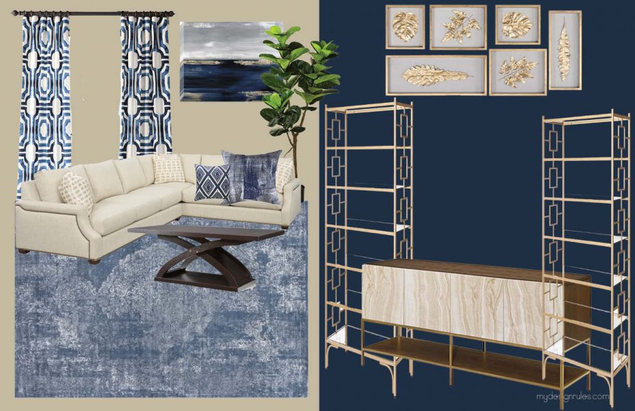 Designing a Blue Family Room | My Design Rules